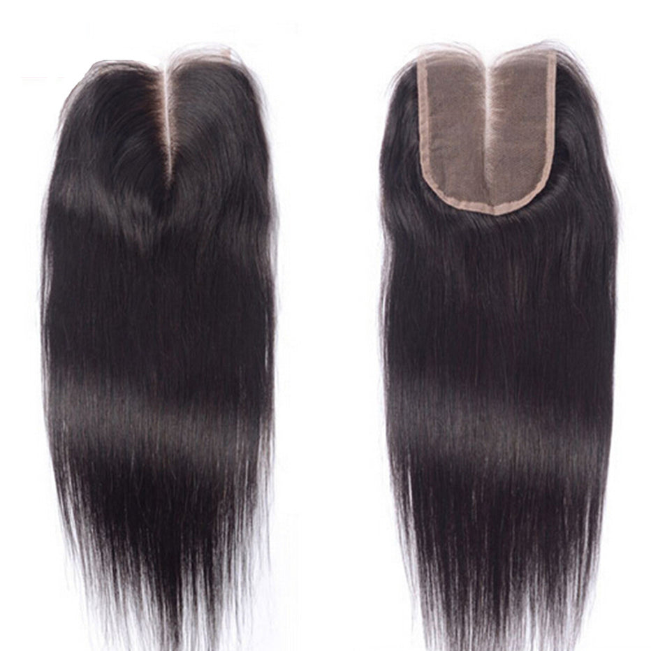 Luxury Straight Closure - Middle-Part 4x4 – London Virgin Hair